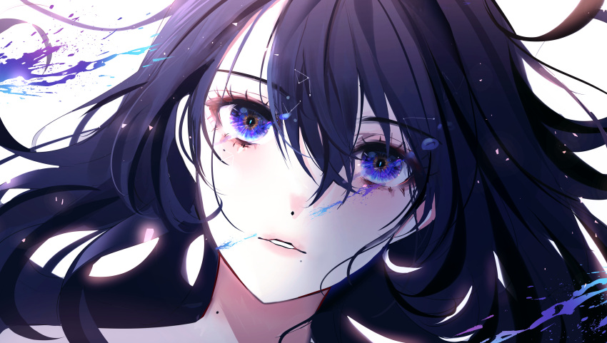 Safebooru - 1girl 58 (opal 00 58) absurdres black hair close-up commentary crossed bangs english ...