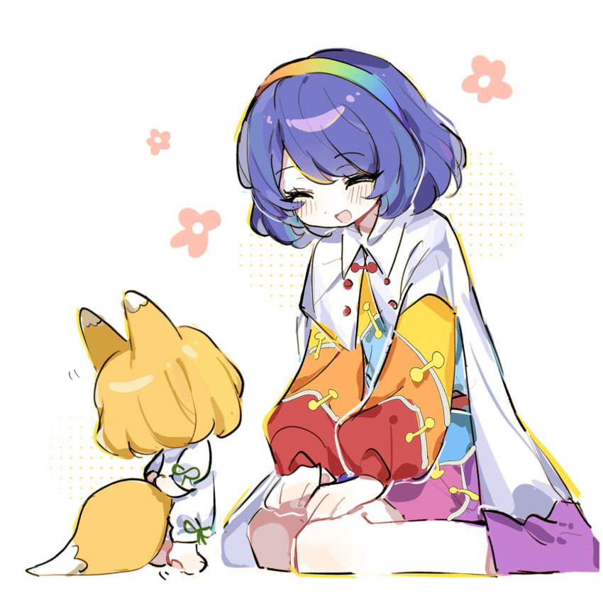 Safebooru - 2girls :d aged down animal ears arms behind back barefoot blonde hair blush boots ...