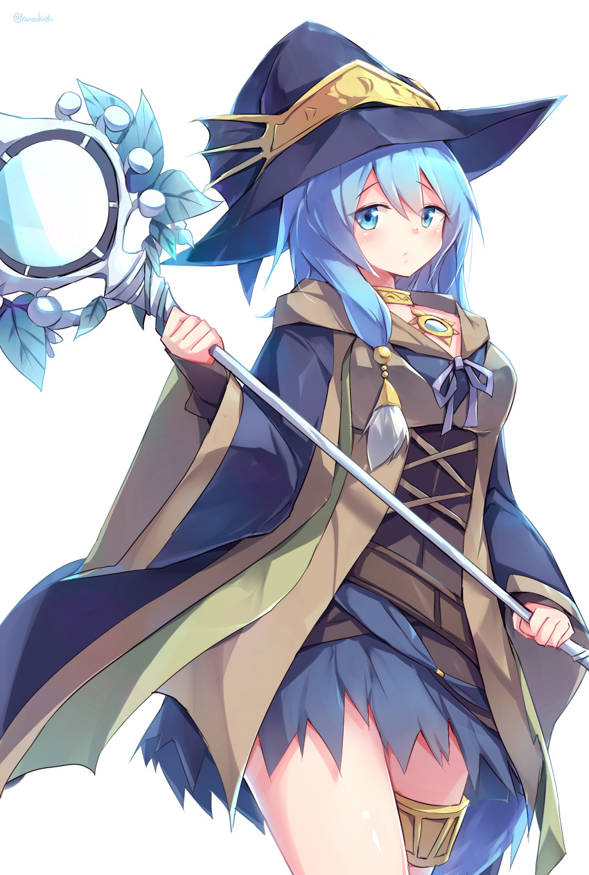 Safebooru - 1girl absurdres ariel (yu-gi-oh!) black headwear blue eyes blue hair closed mouth ...