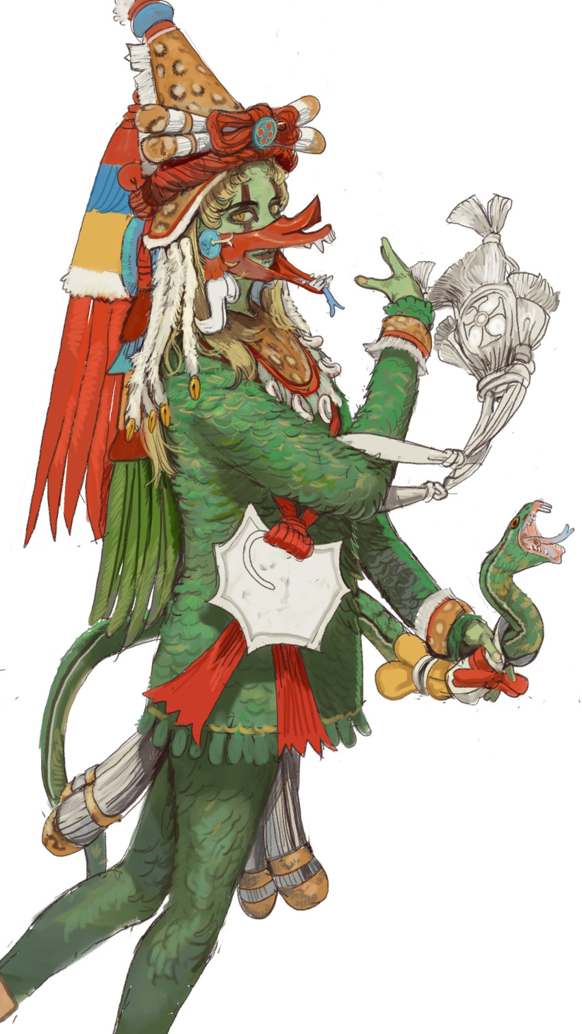 Safebooru - 1boy absurdres aztec aztec mythology blonde hair colored ...