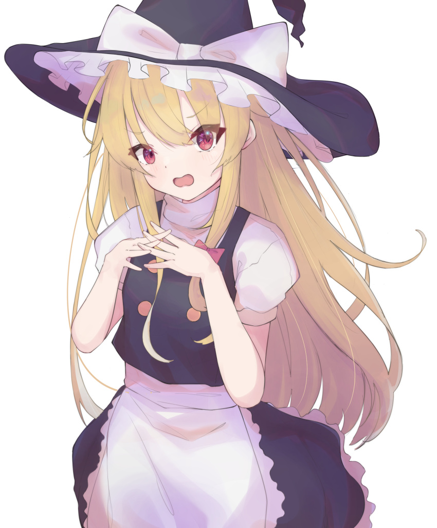 Safebooru - 1girl absurdres apron black headwear black skirt blonde hair bow commentary request ...