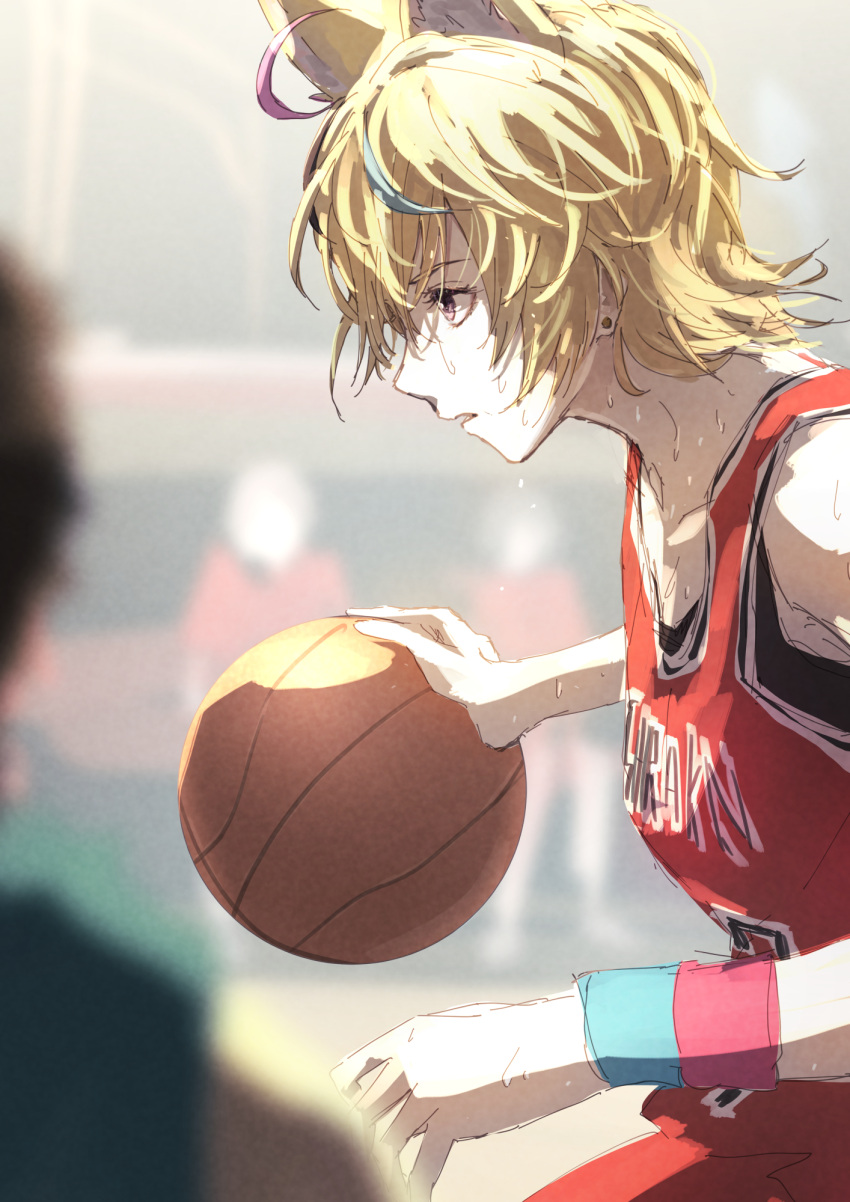 Safebooru - 1girl ahoge alternate costume animal ears ball basketball basketball (object ...