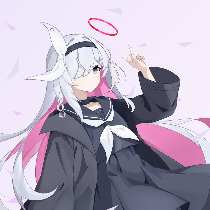 Safebooru - 1girl absurdres anri (user ncce8585) black coat black eyes black shirt black skirt ...