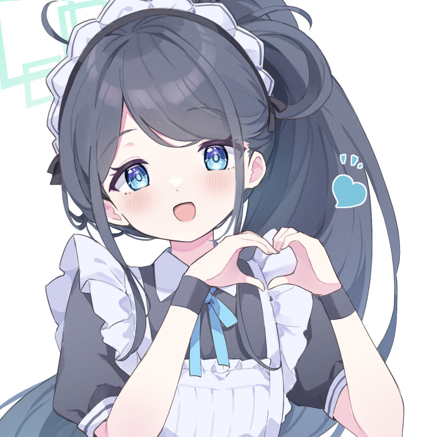 Safebooru - 1girl :d ahoge aris (blue archive) aris (maid) (blue ...
