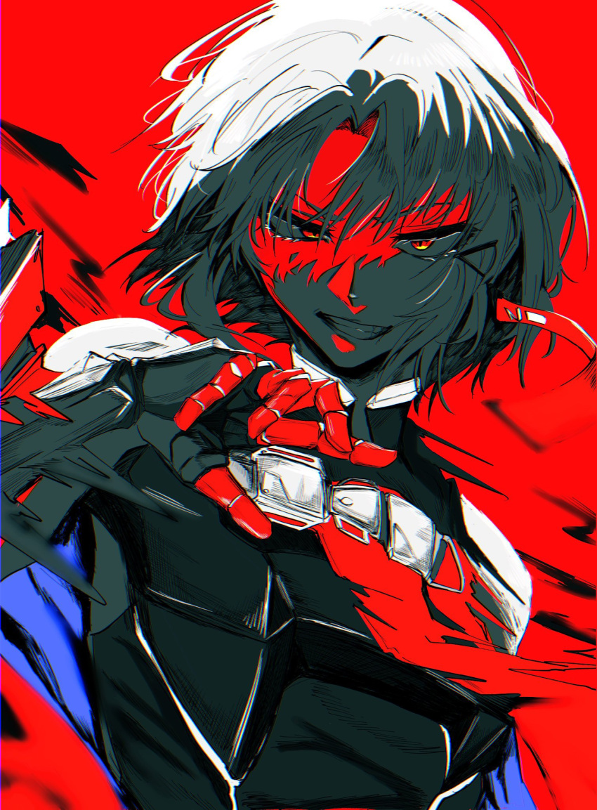 Safebooru - 1girl armor armored gloves bare shoulders black gloves ...