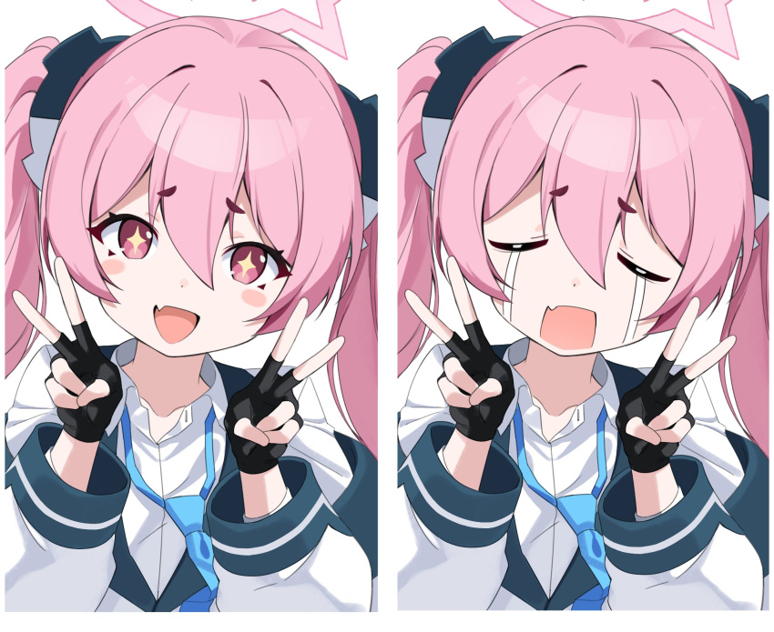 Safebooru - 1girl aqua necktie black gloves blue archive closed eyes ...