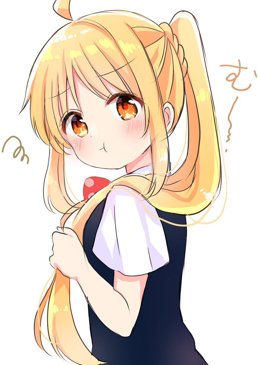 Safebooru - 1girl ;t blonde hair blush bocchi the rock! closed mouth highres ijichi nijika long ...