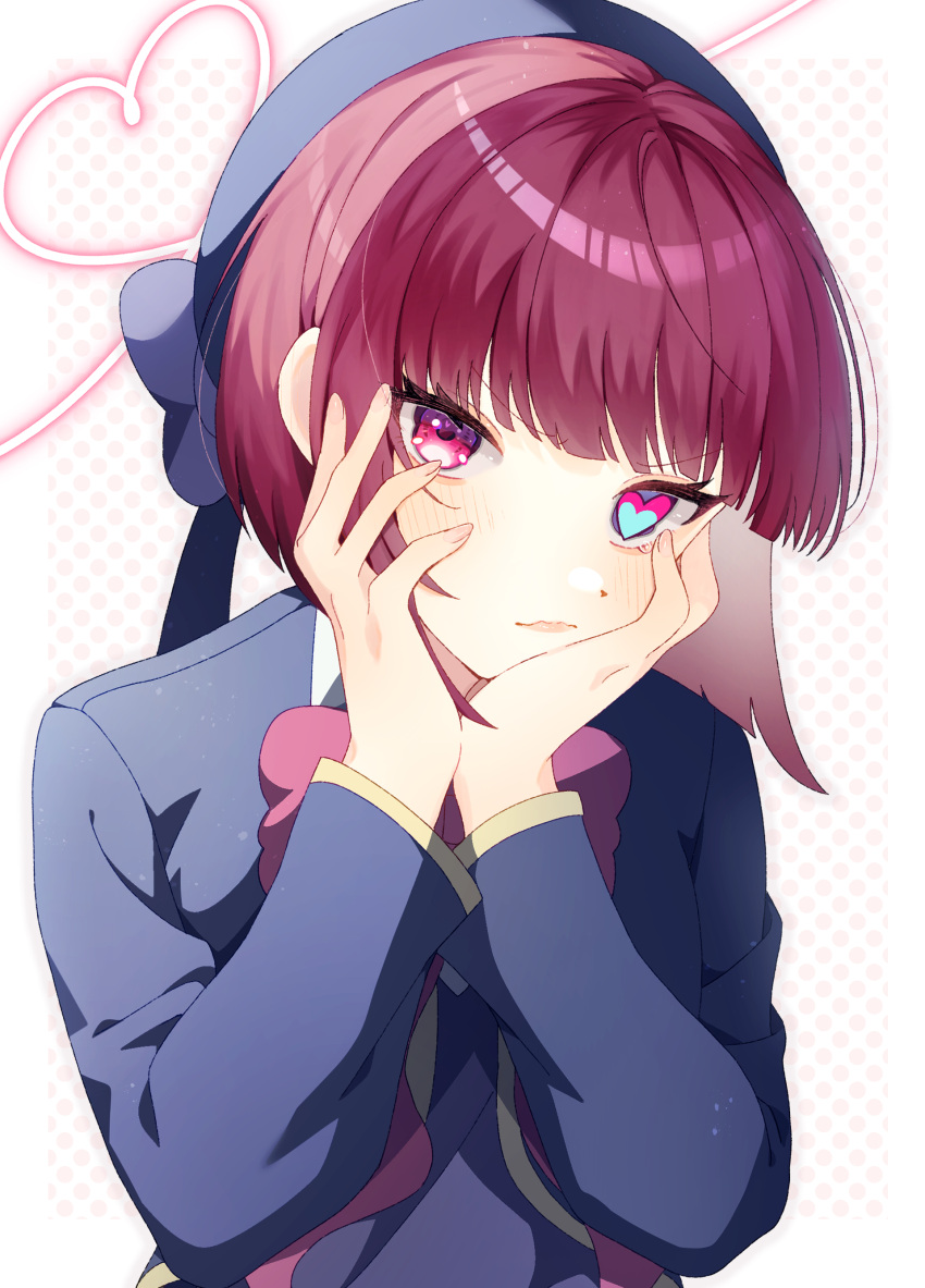 Safebooru - 1girl absurdres arima kana beret blue bow blue headwear blue jacket blunt bangs ...