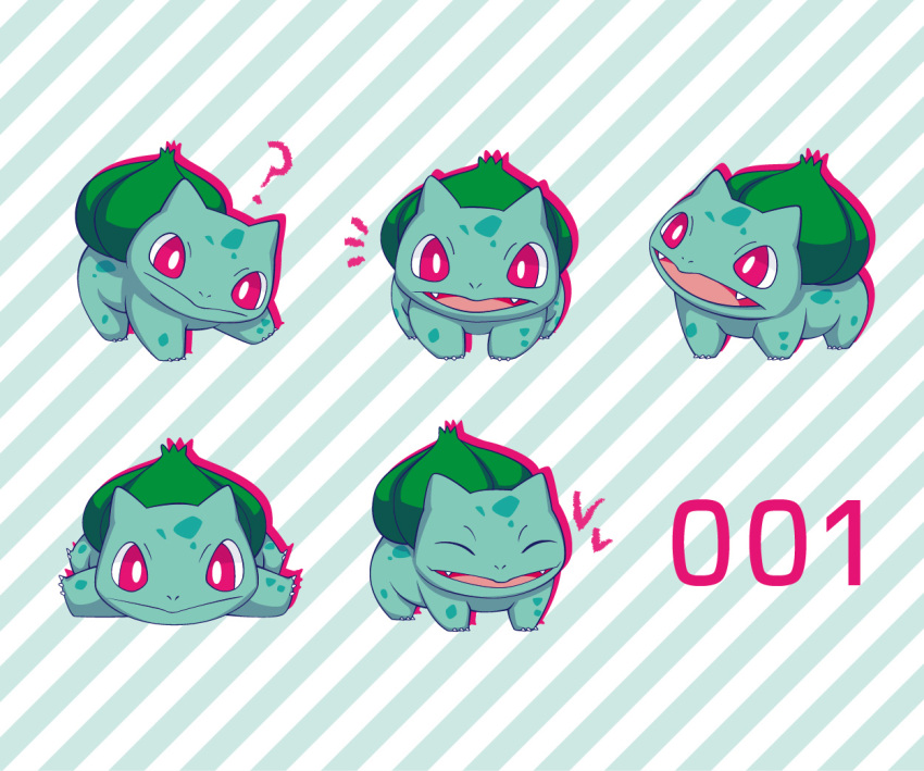 Safebooru - ? bright pupils bulbasaur claws closed eyes creature fangs ...