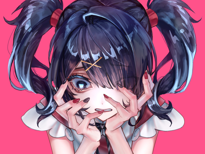 Safebooru - 1girl ame-chan (needy girl overdose) black hair black ribbon chair close-up ...