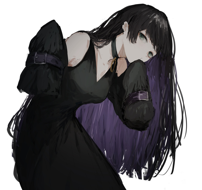 Safebooru - 1girl absurdres bare shoulders black choker black dress black hair bocchi the rock ...
