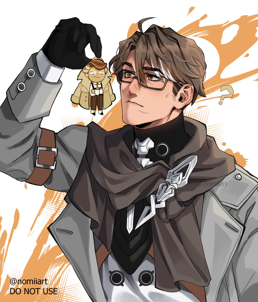 Safebooru - ? absurdres almond cookie annoyed black gloves blue eyes ...