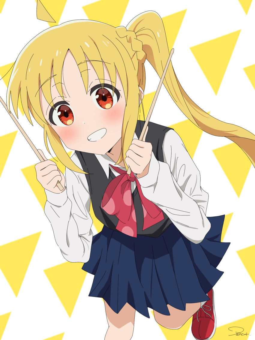 Safebooru - 1girl ahoge blonde hair blue skirt blush bocchi the rock ...