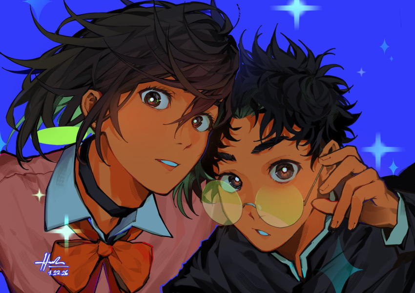 Safebooru - 1boy 1girl ayase momo black choker black hair black jacket ...