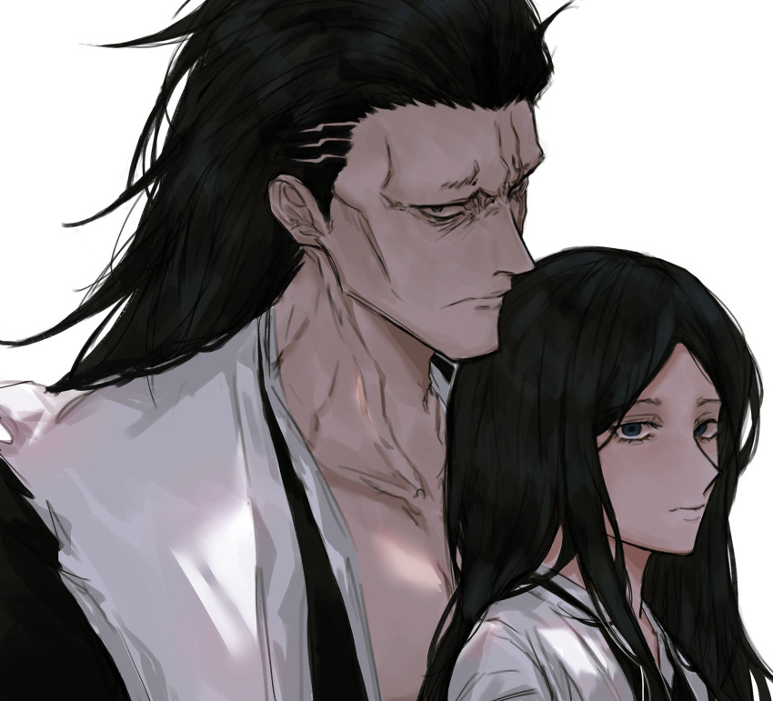 Safebooru - 1boy 1girl anima tion 1 black eyes black hair bleach bleach ...