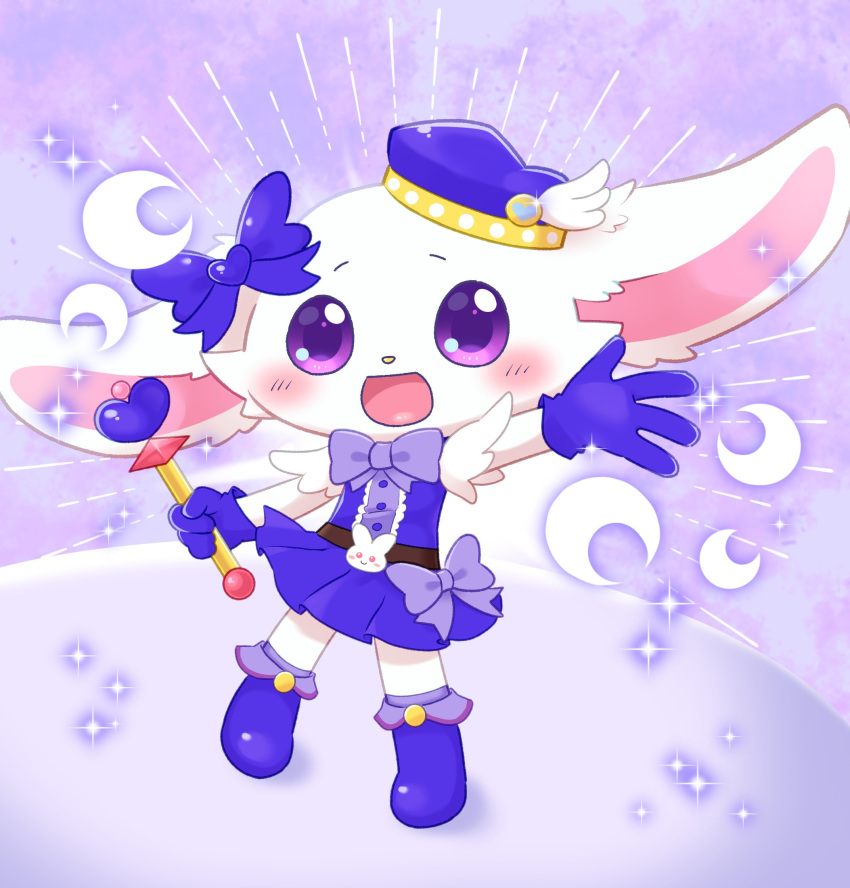 Safebooru - animal ears blue footwear blue gloves blue headwear blue ...