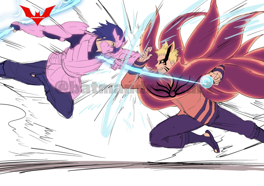 Safebooru - 2boys armor artist name aura baryon mode batm andrew battle ...