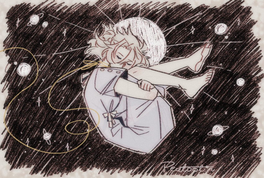 Safebooru - 1boy albedo (genshin impact) black background blonde hair ...