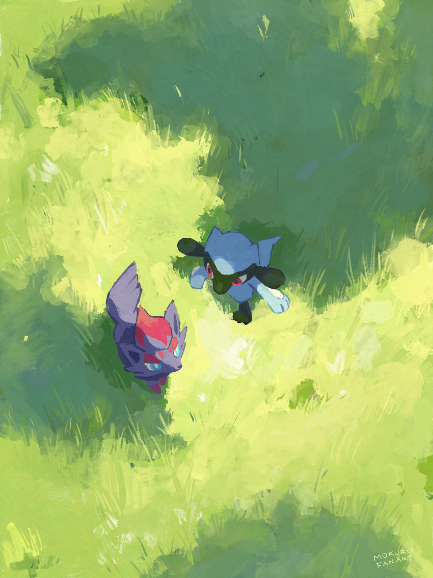 Safebooru - absurdres aqua eyes bright pupils day from above grass ...