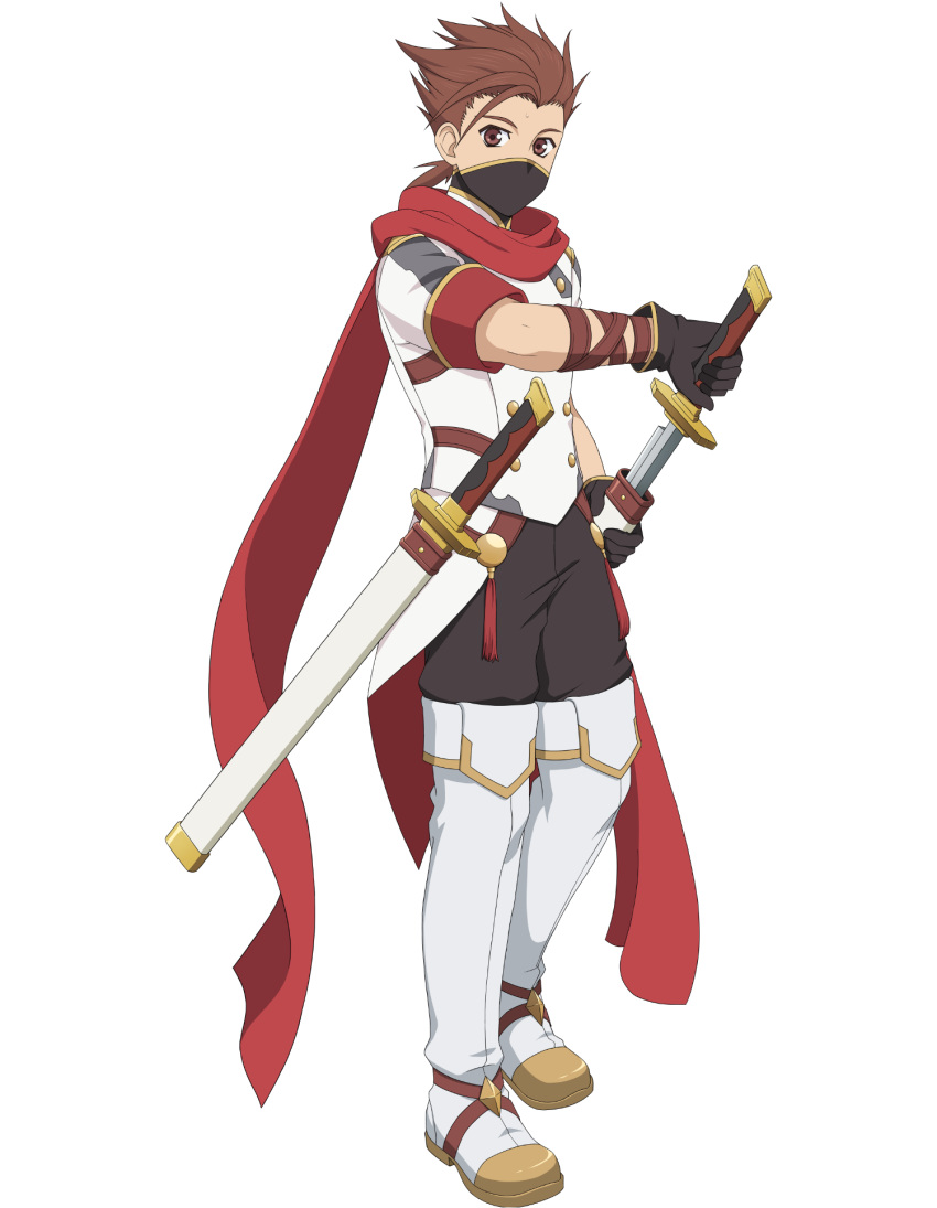 Safebooru - 1boy black gloves black mask boots brown eyes brown hair ...