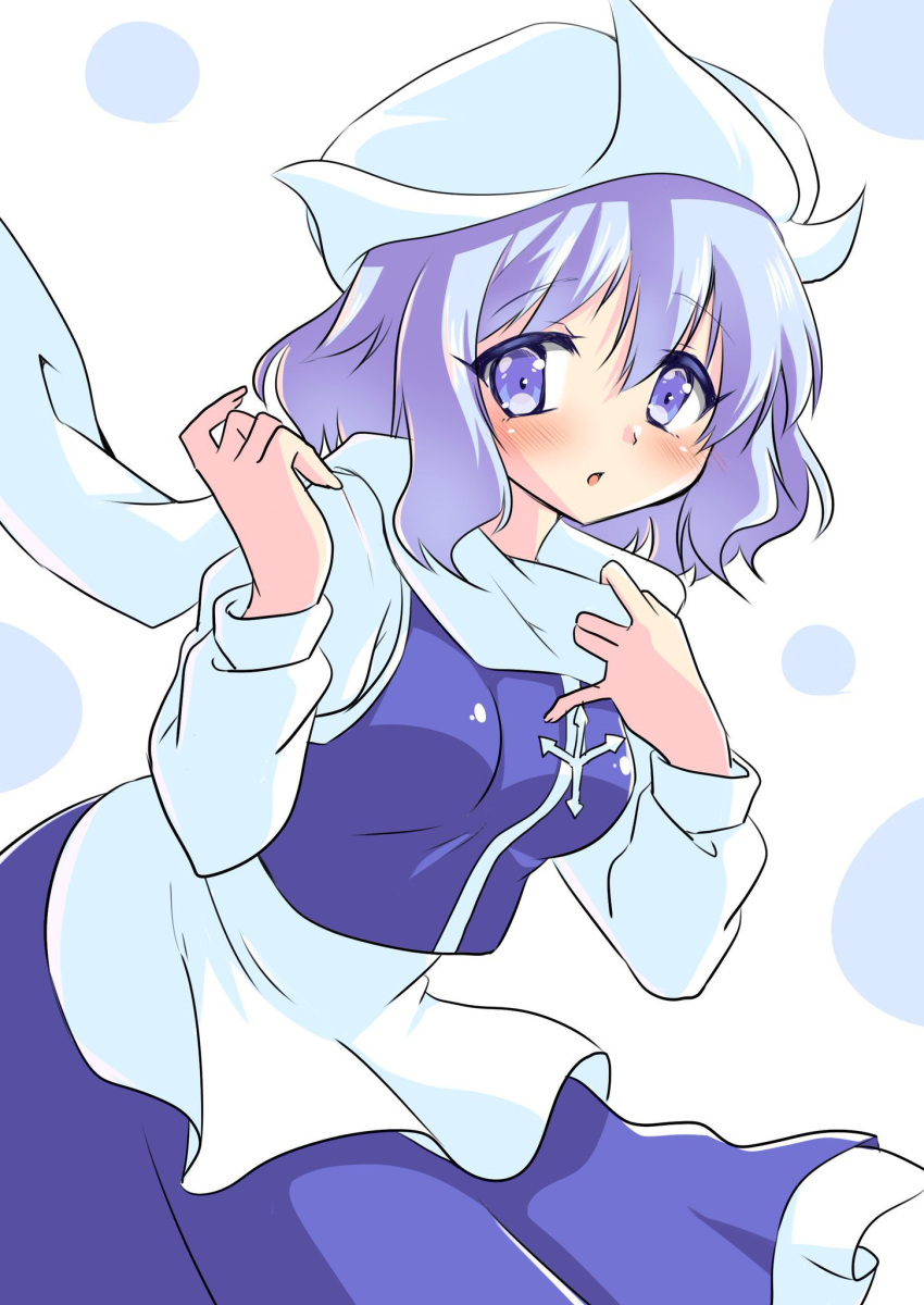 Safebooru - 1girl apron blue eyes blue vest highres letty whiterock looking at viewer medium ...