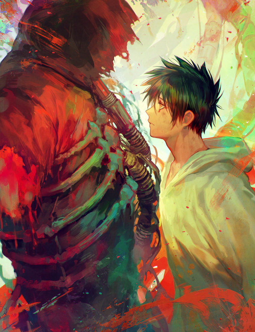 Safebooru - 1boy black hair character request closed mouth dokuga ...