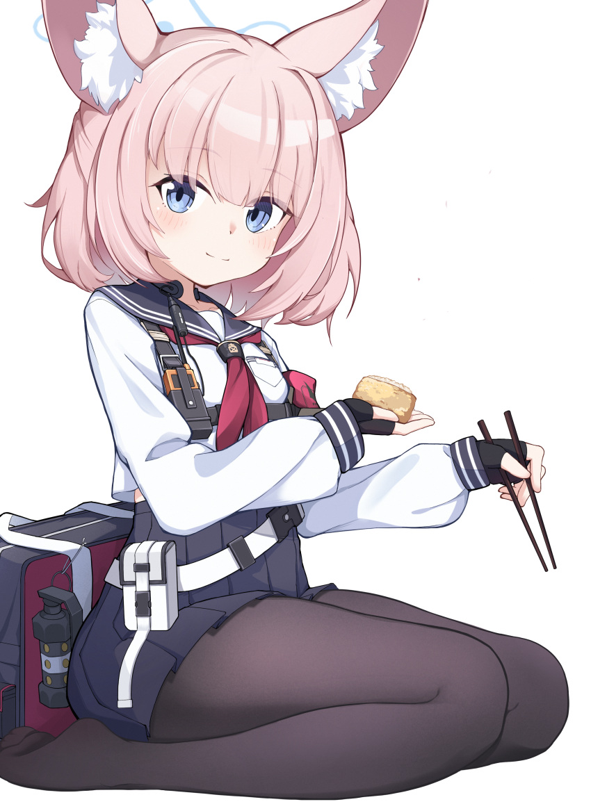 Safebooru - 1girl absurdres animal ears black gloves black pantyhose black skirt blue archive ...