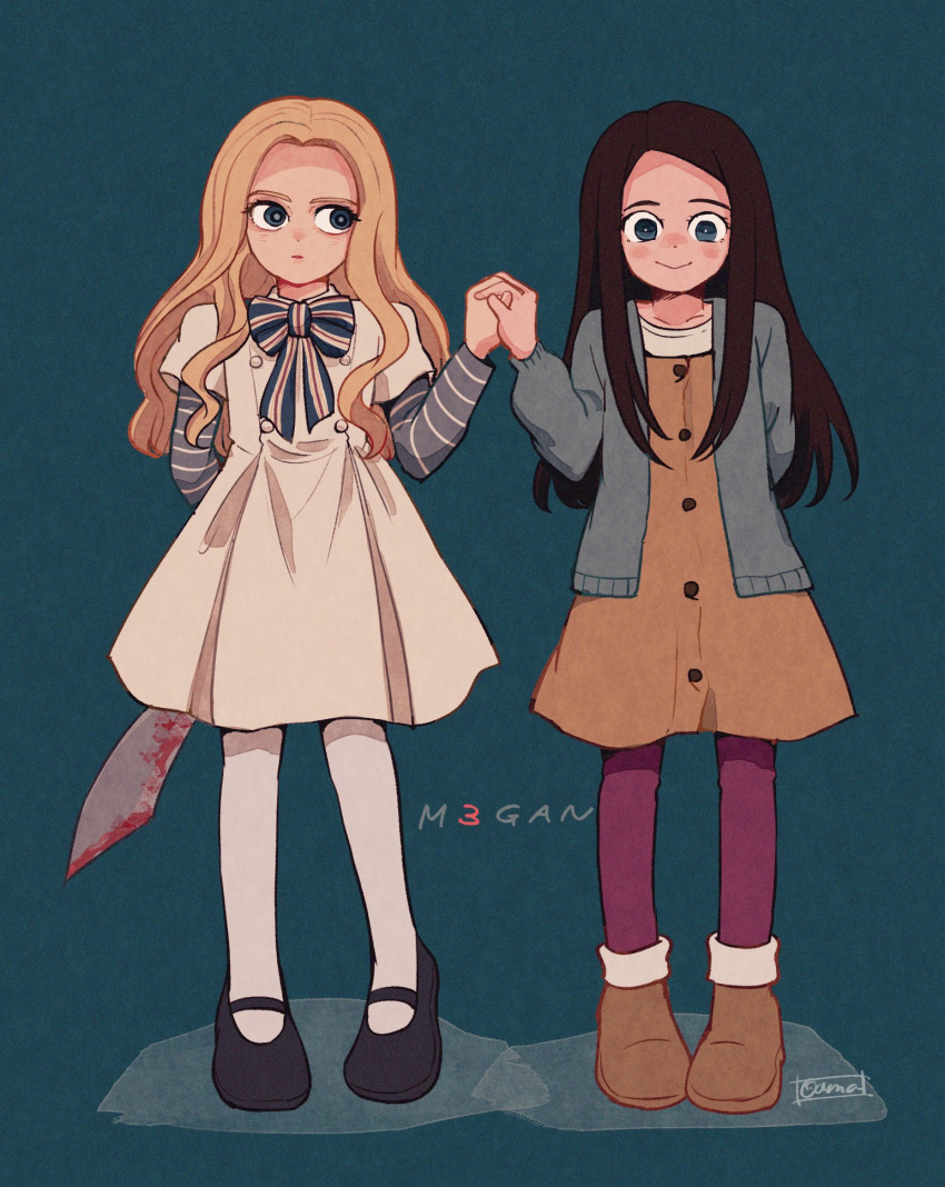Safebooru - 2girls amazou arm behind back black footwear blonde hair ...