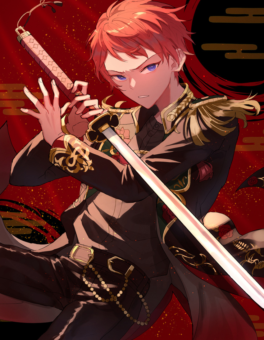Safebooru - 1boy belt black belt black pants chivalry (ensemble stars ...