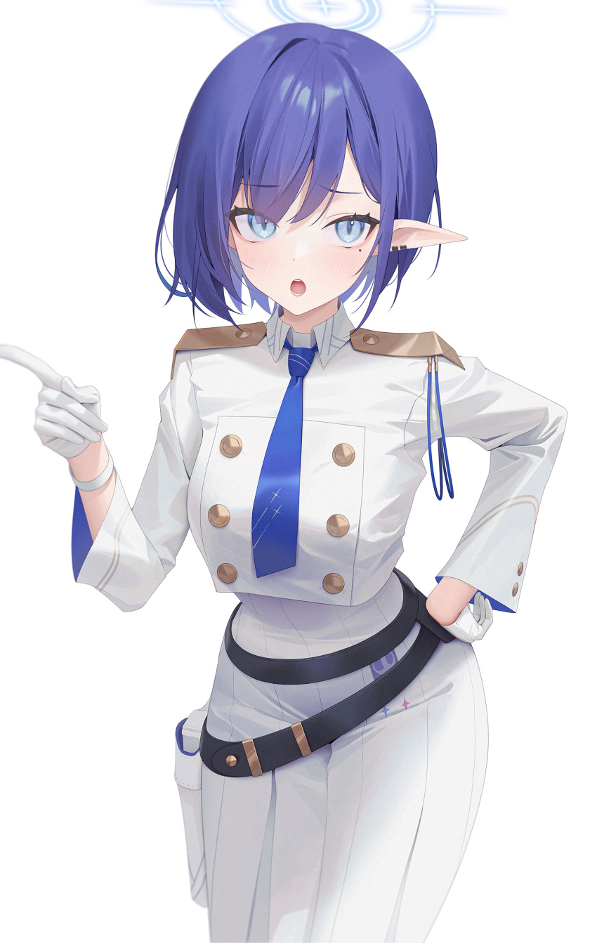 Safebooru - 1girl aoi (blue archive) aya (lezon) belt blue archive blue eyes blue hair blush ...