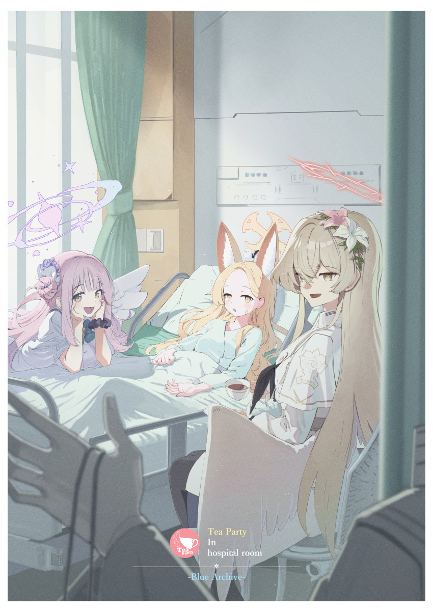 Safebooru - 1boy 3girls absurdres animal ear fluff animal ears animal ...