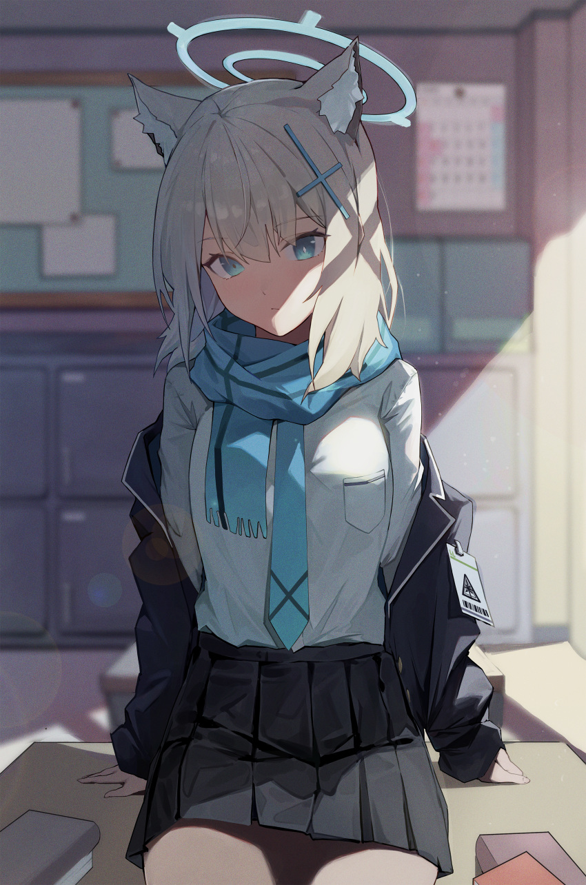 Safebooru - 1girl absurdres animal ear fluff animal ears blue archive blue eyes blue necktie ...