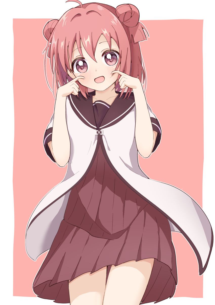 Safebooru - 1girl absurdres ahoge akaza akari blush collarbone double bun hair bun highres ...