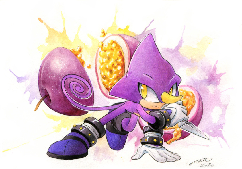Safebooru - 1boy artist name dated espio the chameleon finik food fruit ...