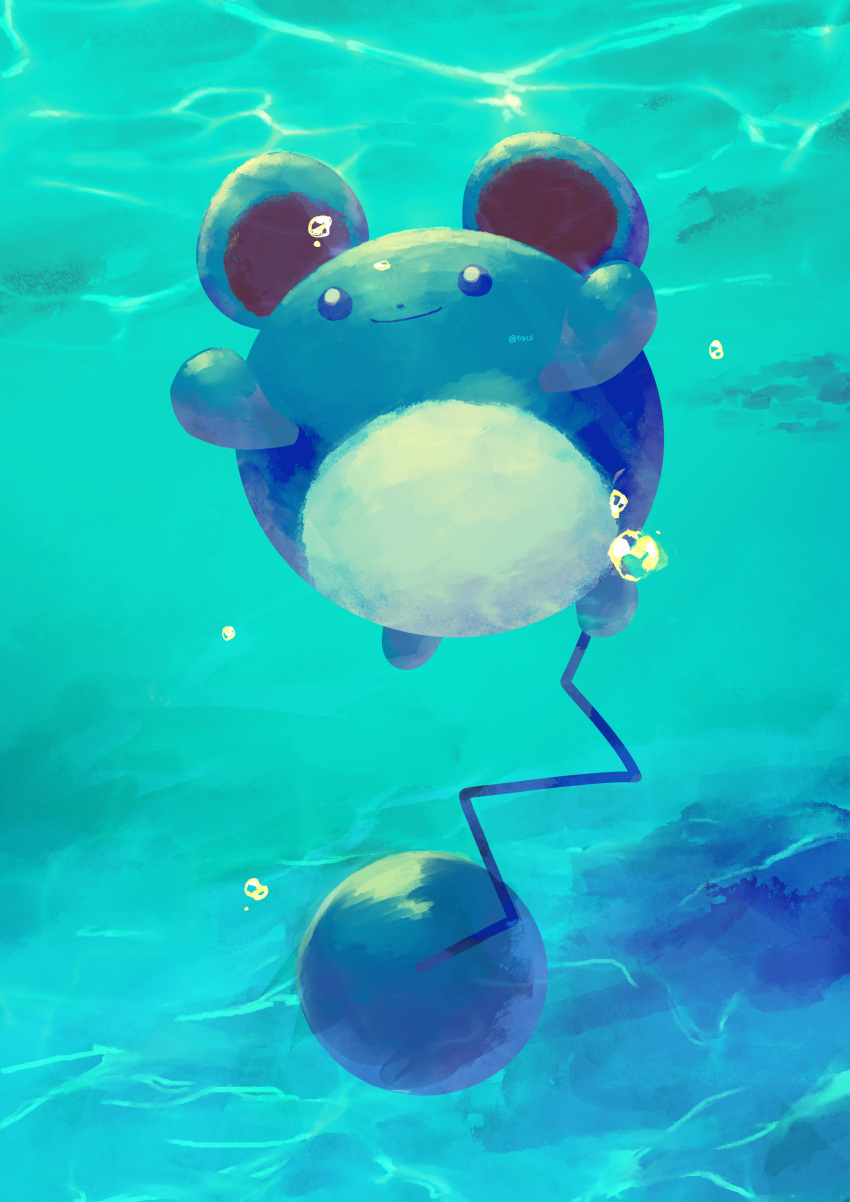 Safebooru - absurdres air bubble animal focus blue eyes bright pupils bubble closed mouth full ...