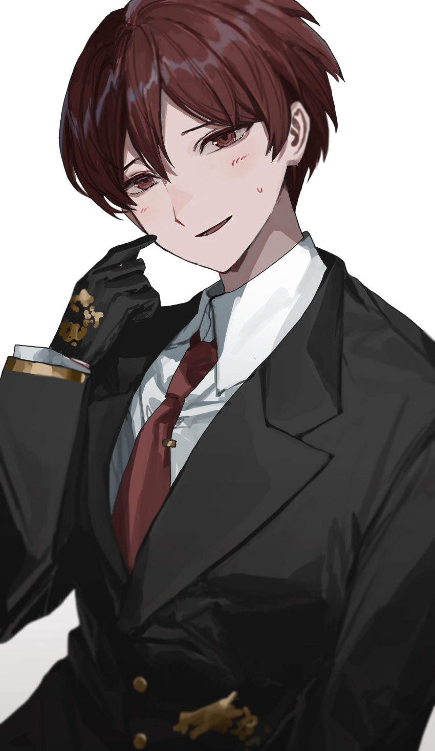 Safebooru - 1boy absurdres black gloves black jacket blush carol0905 ...