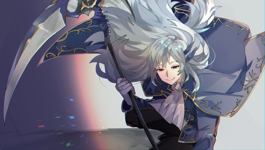 Safebooru - 1boy argalia (library of ruina) ascot black pants blue cape ...