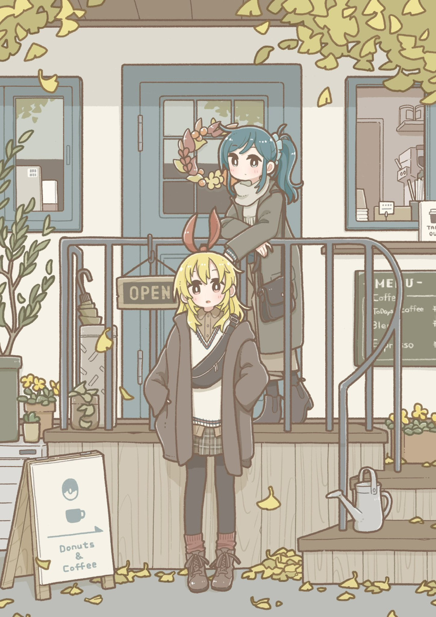 Safebooru - 2girls aikatsu! aikatsu! (series) black footwear black pantyhose blonde hair blue ...