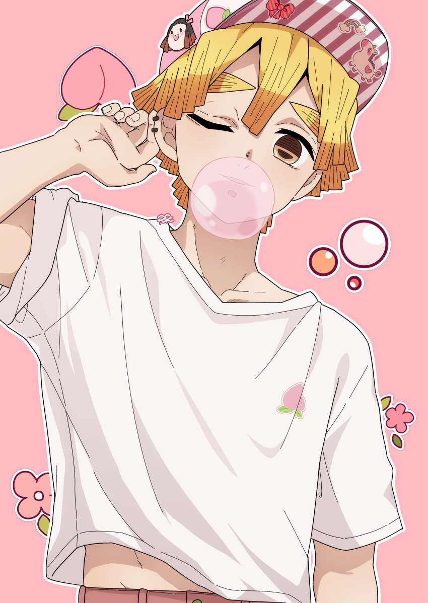 Safebooru - 1boy absurdres agatsuma zenitsu blonde hair brown eyes ...
