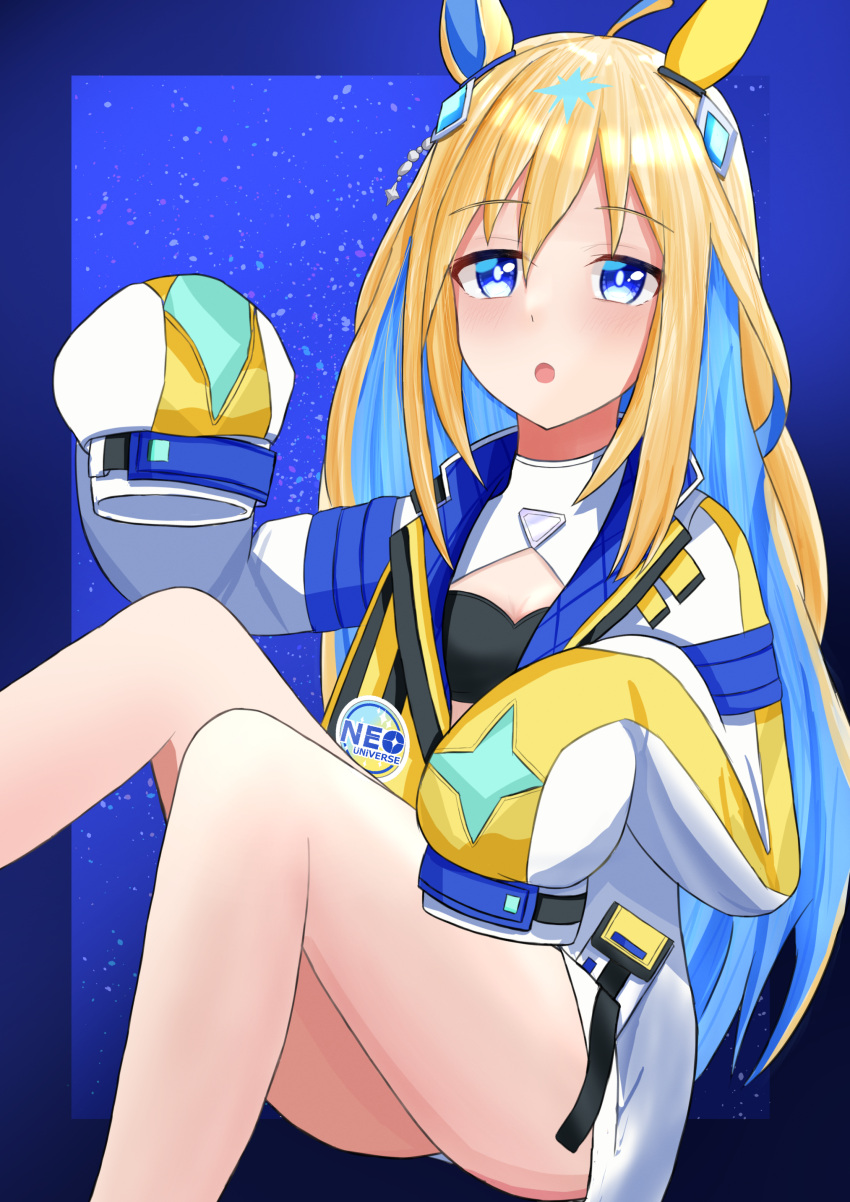 Safebooru - 1girl absurdres ahoge animal ears blue eyes diamond hair ornament hair between eyes ...