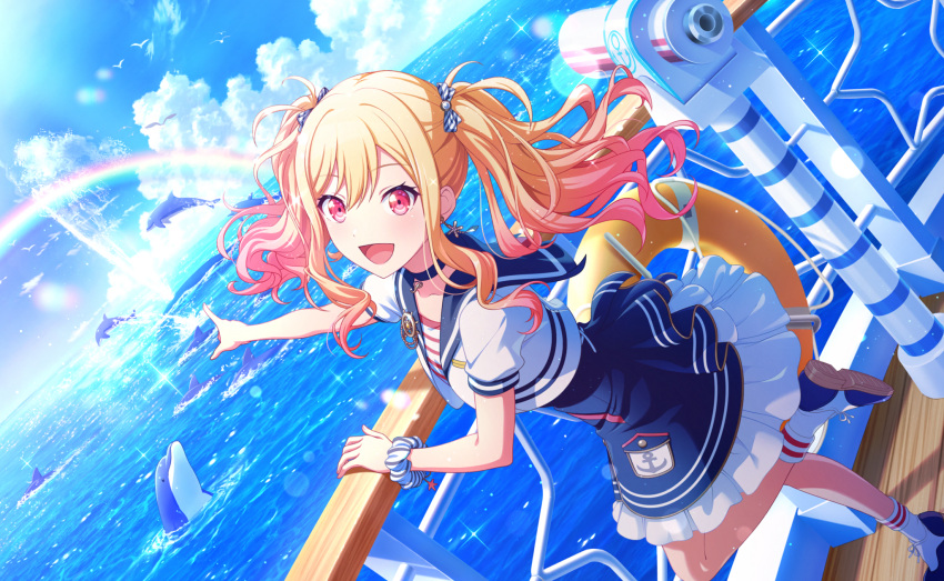 Safebooru - blonde hair blush dress long hair pink eyes project sekai ...