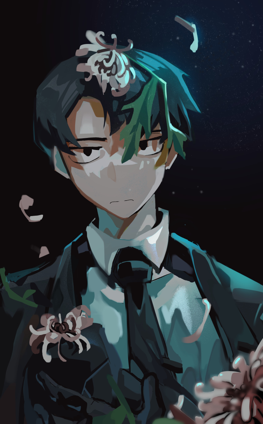 Safebooru - 1boy absurdres black eyes black hair black jacket black ...