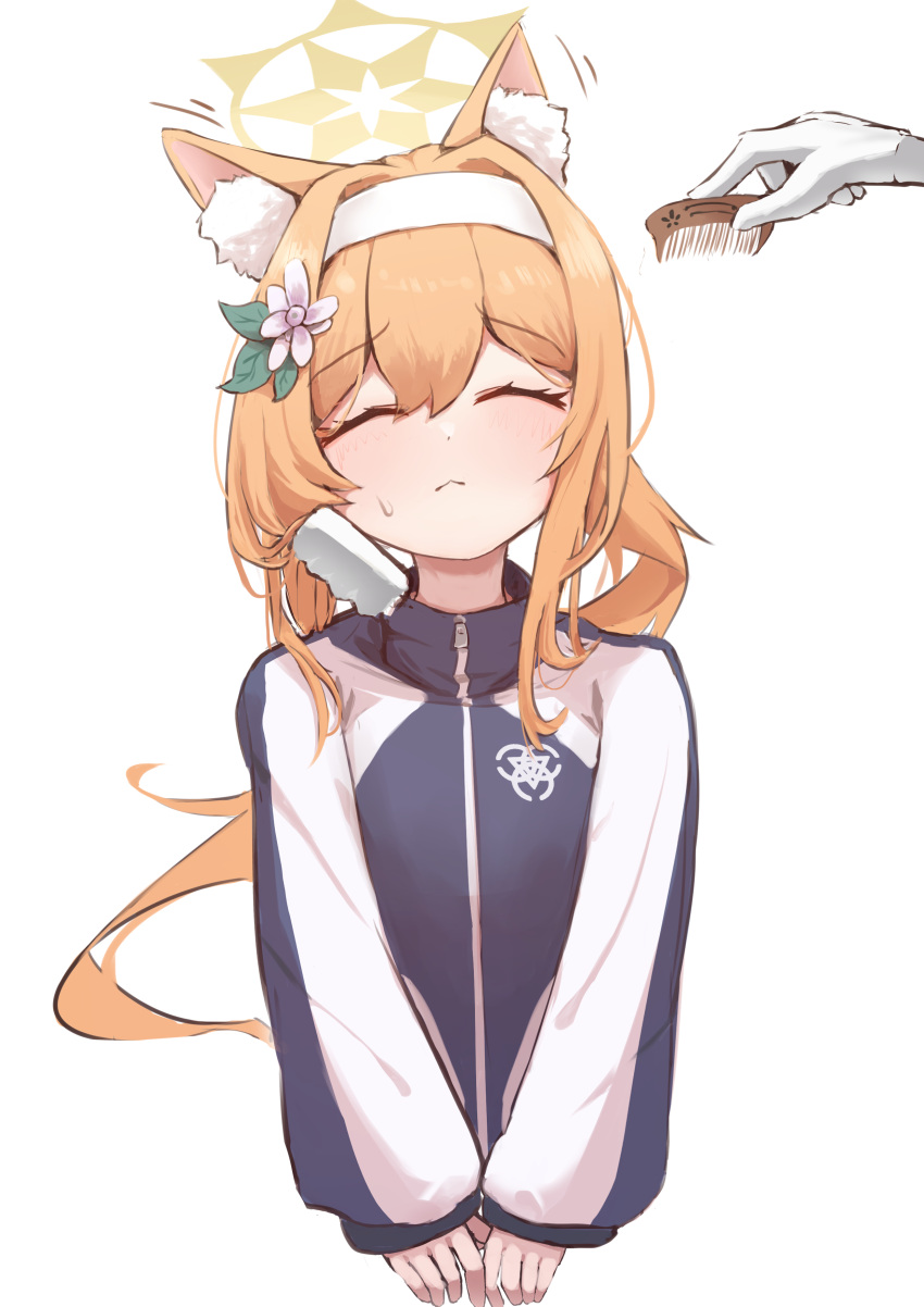 Safebooru - 1girl absurdres animal ears blue archive blue eyes flower ...