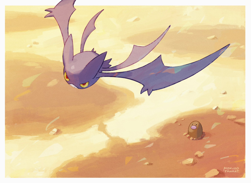 Safebooru - border colored sclera crobat day diglett flying highres ...
