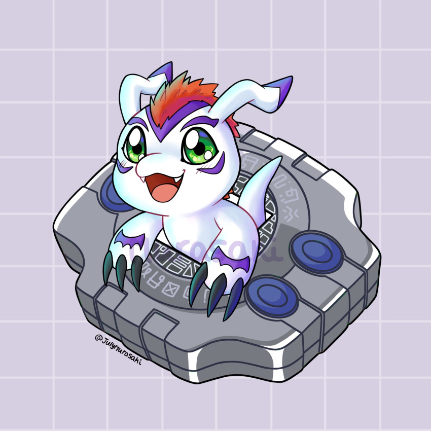 Safebooru - :d blue skin colored skin digimon digimon (creature ...