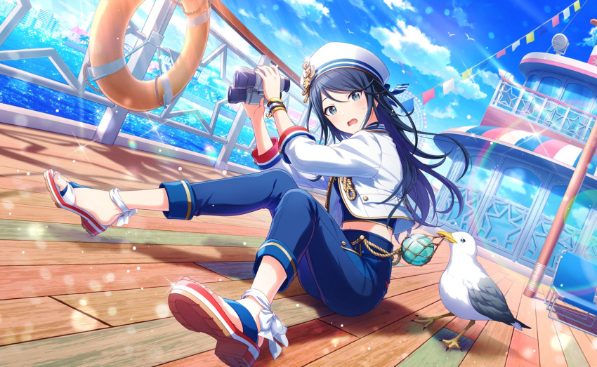 Safebooru - black eyes black hair blush dress hoshino ichika (project sekai) long hair official ...