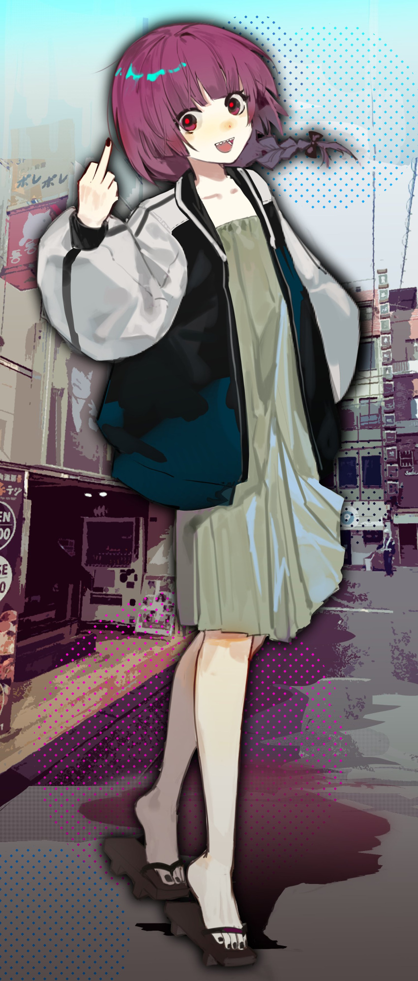 Safebooru - 1girl absurdres black nails bocchi the rock! braid city day ...