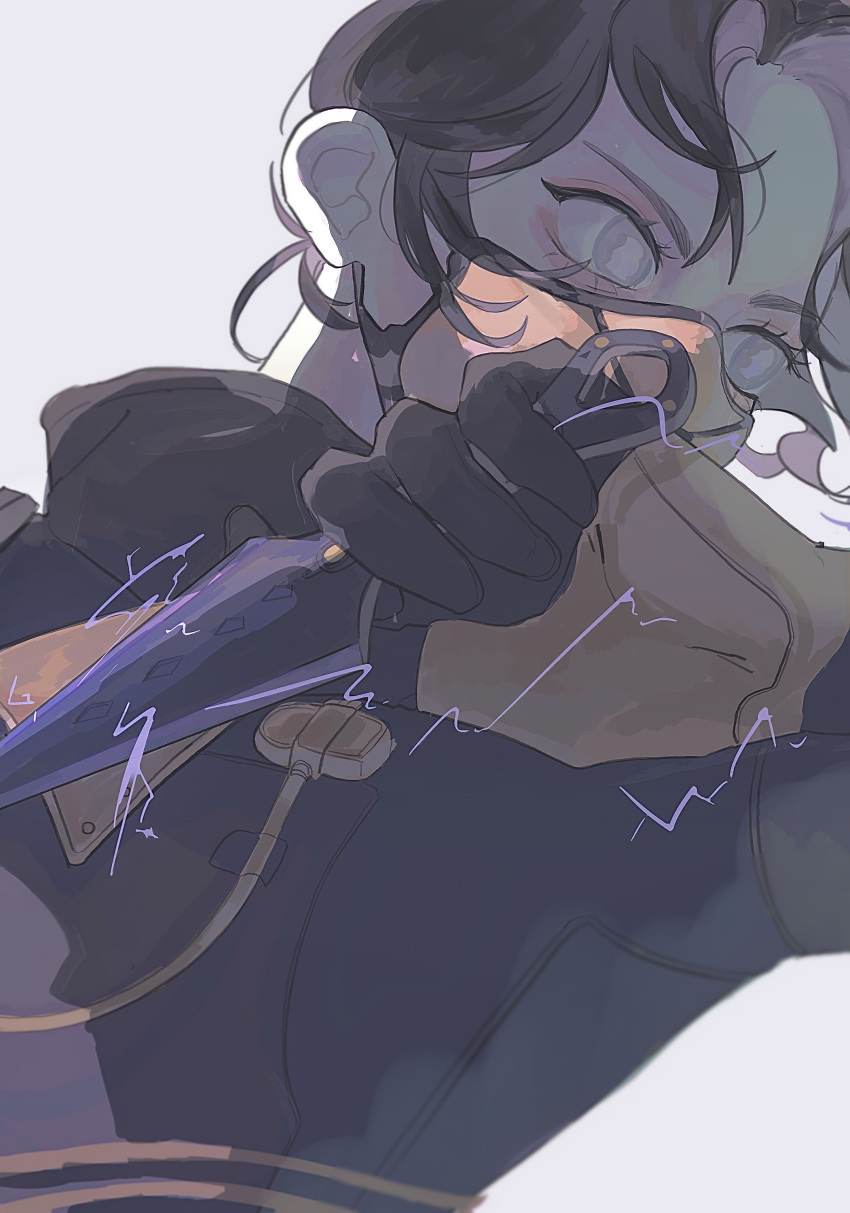 Safebooru - 1girl absurdres airship assassin wraith animification apex legends black hair brown ...