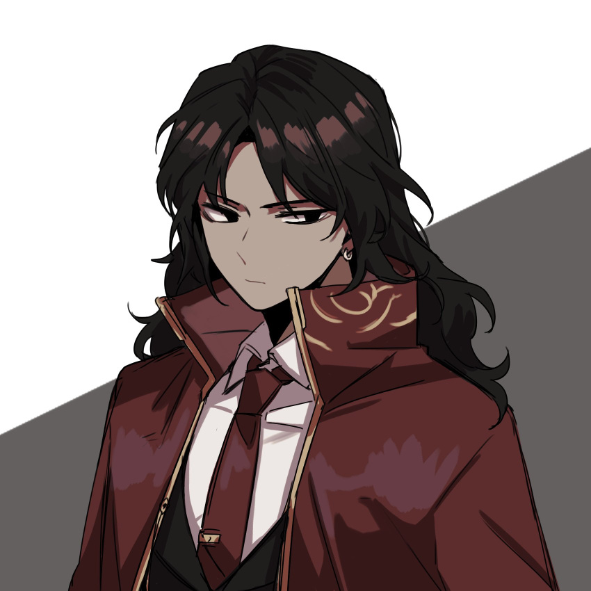 Safebooru - 1boy black eyes black hair black vest chel (ttt lc) chun ...