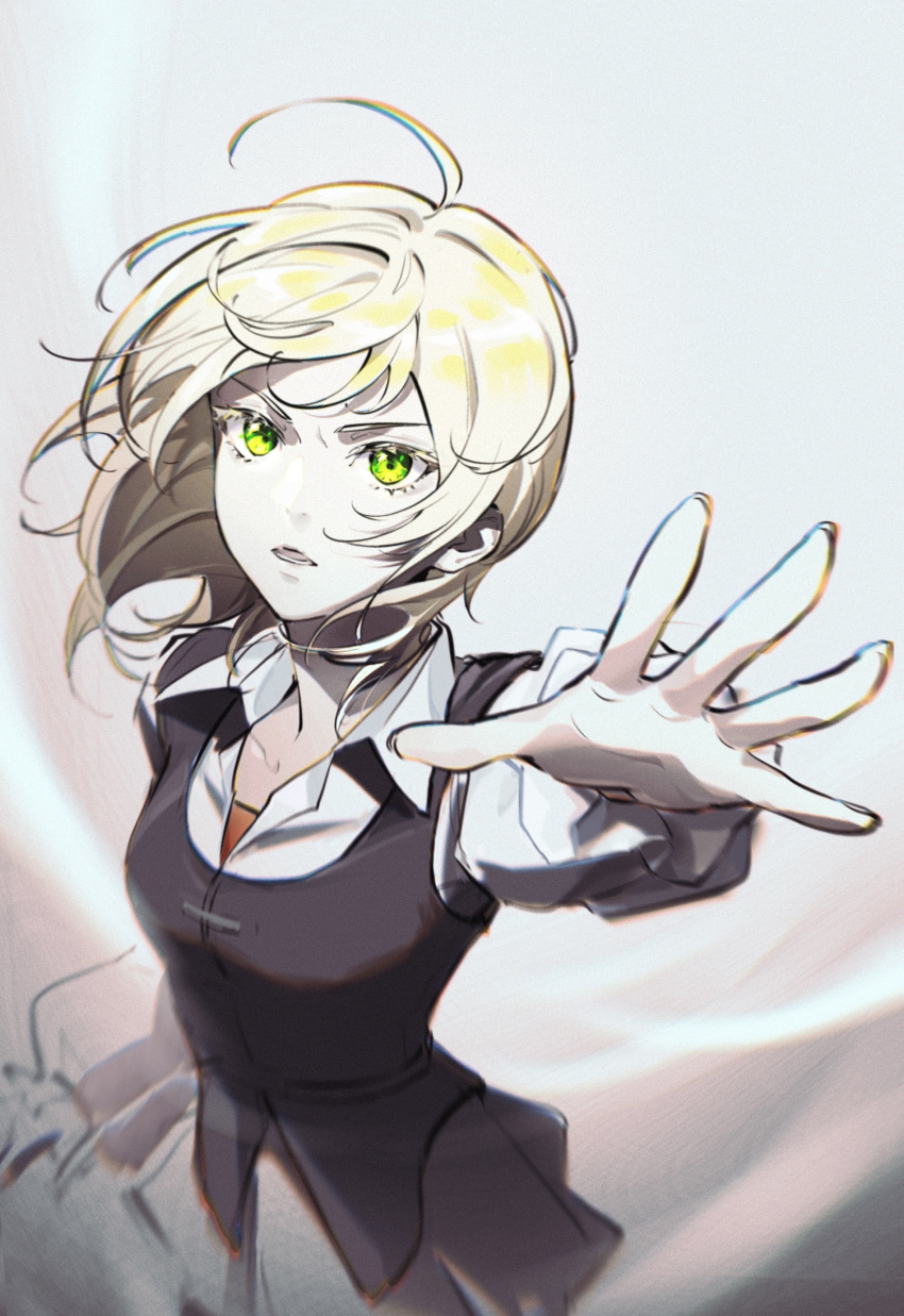 Safebooru - 1girl abstract background absurdres angry blonde hair chinese commentary circle of ...